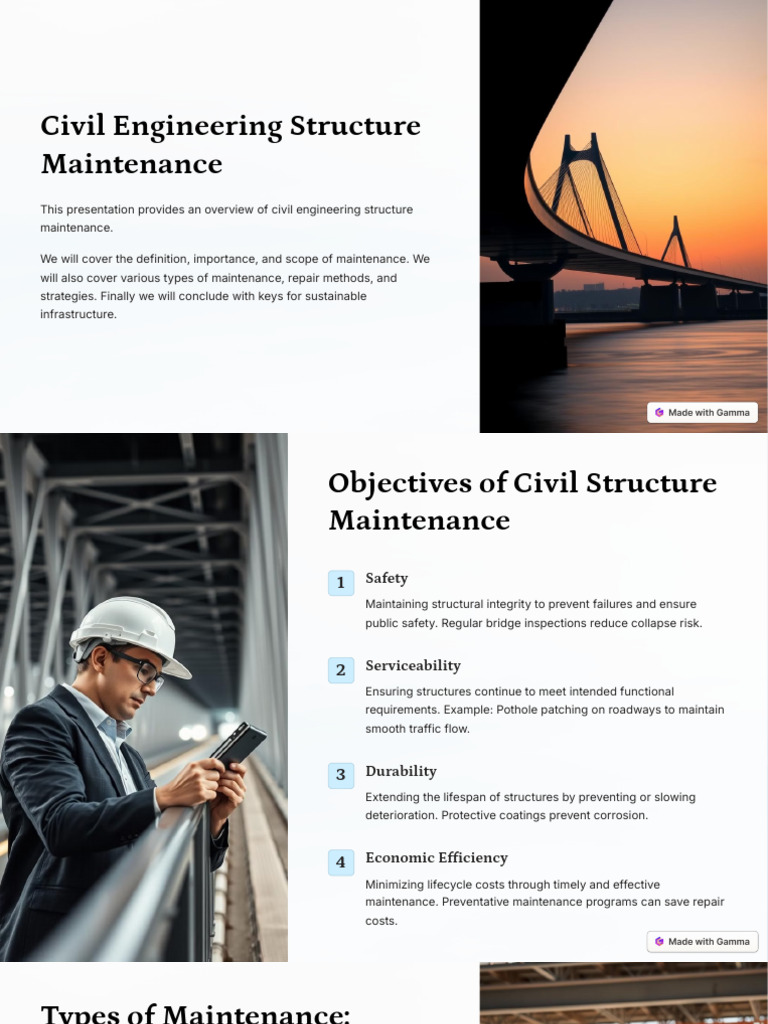 Civil Engineering Structure Maintenance | PDF | Mechanical Engineering ...