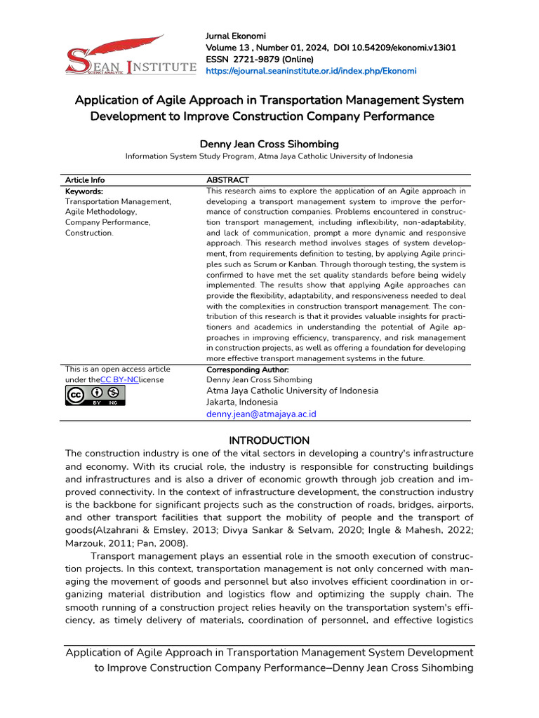 Agile Transport Management in Construction | PDF | Scrum (Software ...