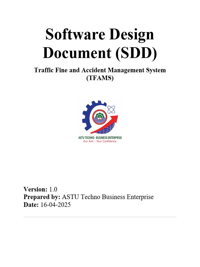 SDD For Traffic Fine and Accident | PDF | Cloud Computing | Databases