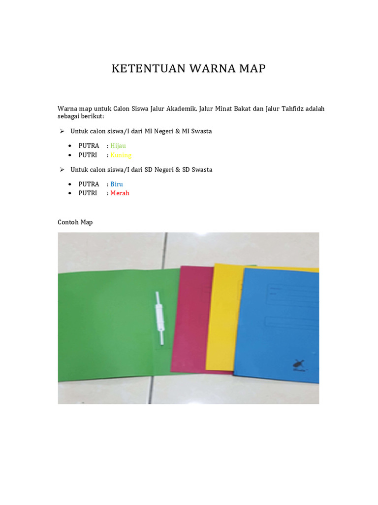 Ketentuan Warna Map | PDF