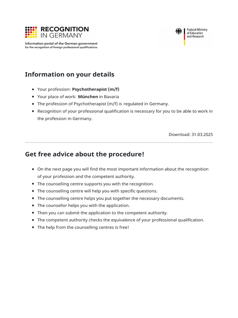 Recognition Portal - Counselling Offers | PDF | Information