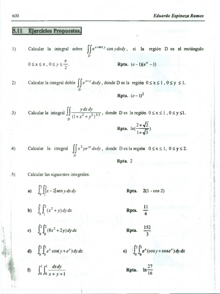 (PDF-1) - Integrales Dobles | PDF | Geometría Elemental | Zona
