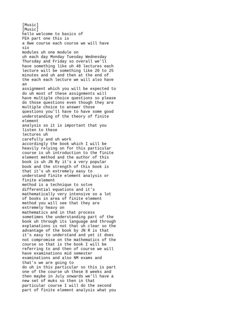 [English (auto-generated)] Introduction to Finite Element Analysis(FEA ...