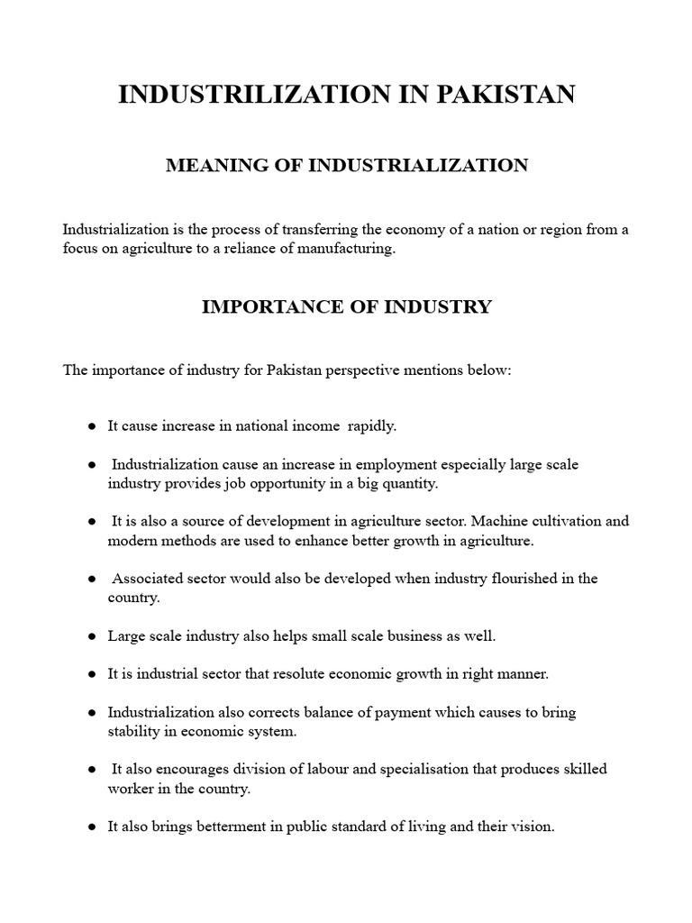 Industrialization in Pakistan V | PDF | Agriculture | Inflation