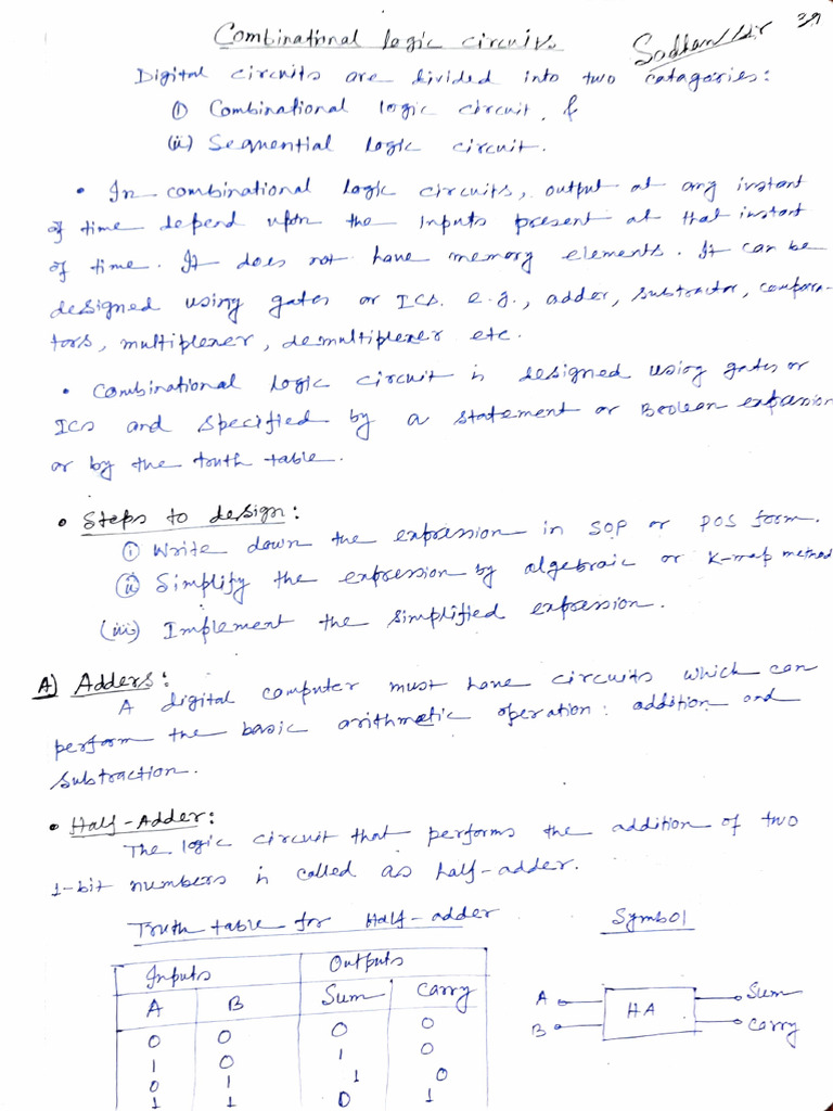 Combinational Logic Circuits | PDF