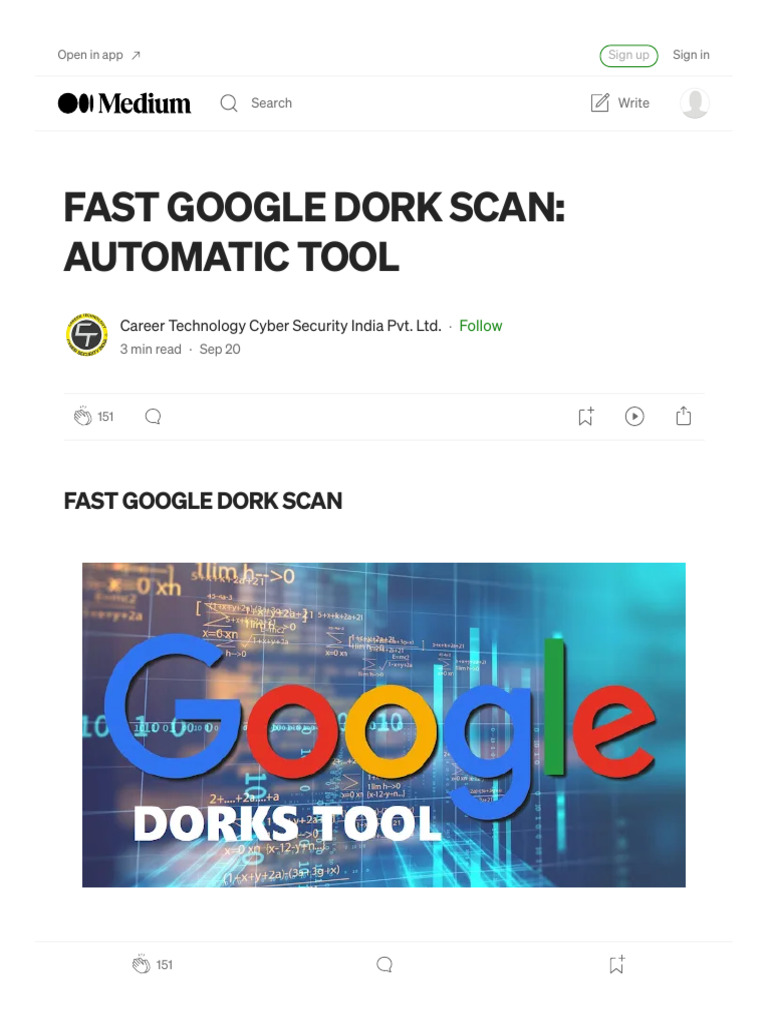FAST GOOGLE DORK SCAN - AUTOMATIC TOOL - by Career Technology Cyber Security India Pvt. Ltd ...