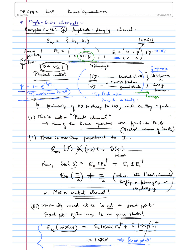 PH5842_Lec7_KrausRep | PDF