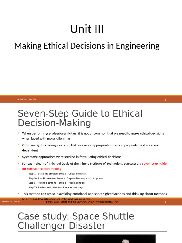Unit 3 Making Ethical Decisions in Engineering | PDF | Space Shuttle ...