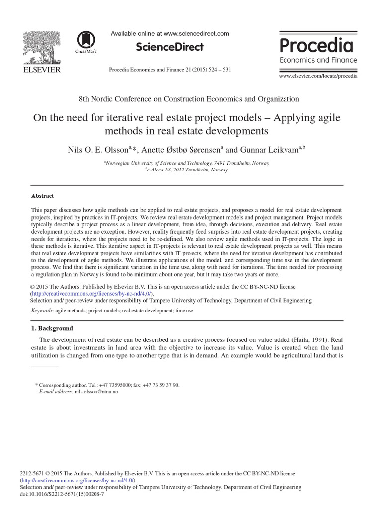 On The Need For Iterative Real Estate Project Models - Applying Agile ...