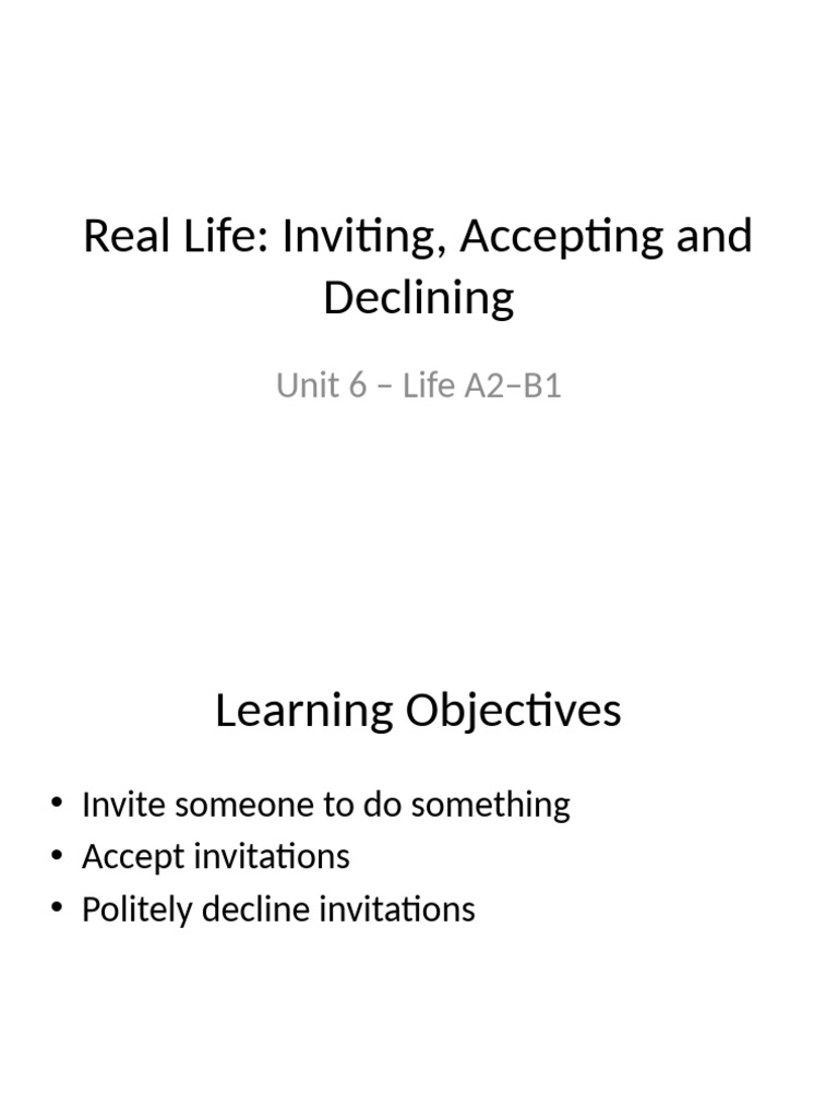 Real Life Unit 6 Presentation | PDF