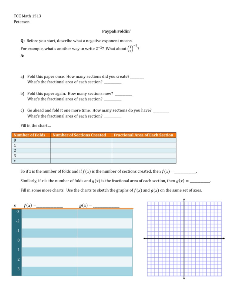 Paper Folding Exponential Functions | PDF