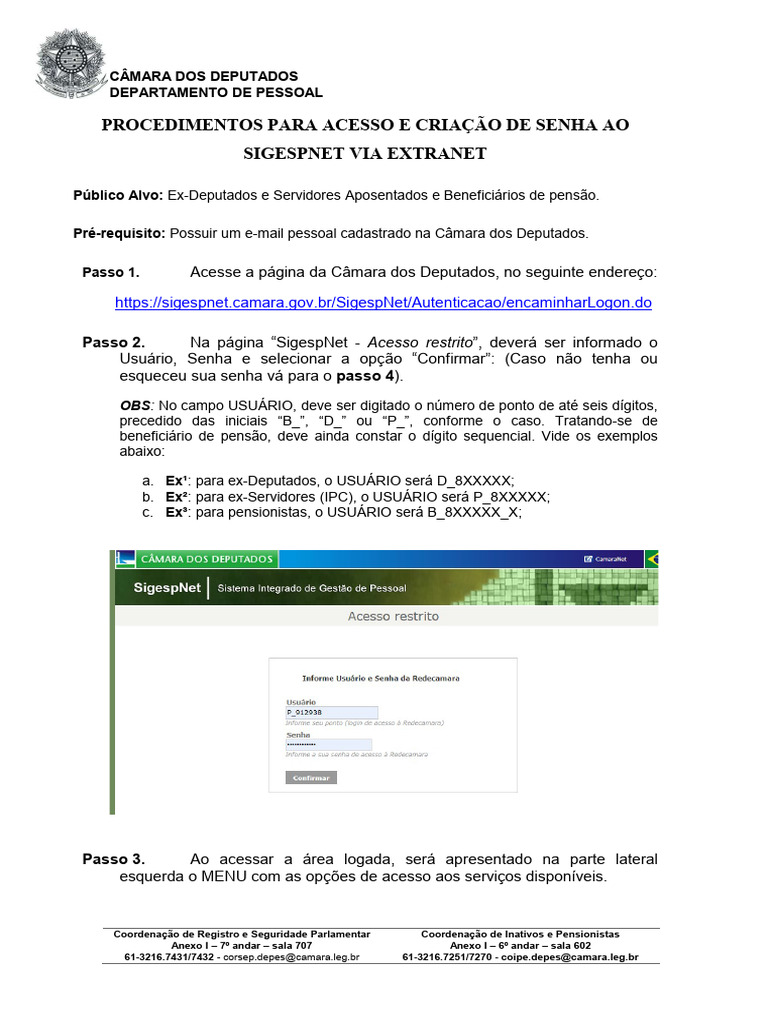 Manual para Criacao de Senhas | PDF