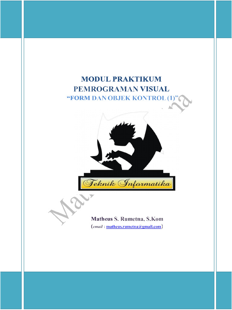 Modul 2 Praktikum Pemrograman Visual Form Dan Objek Kontrol 1 | PDF