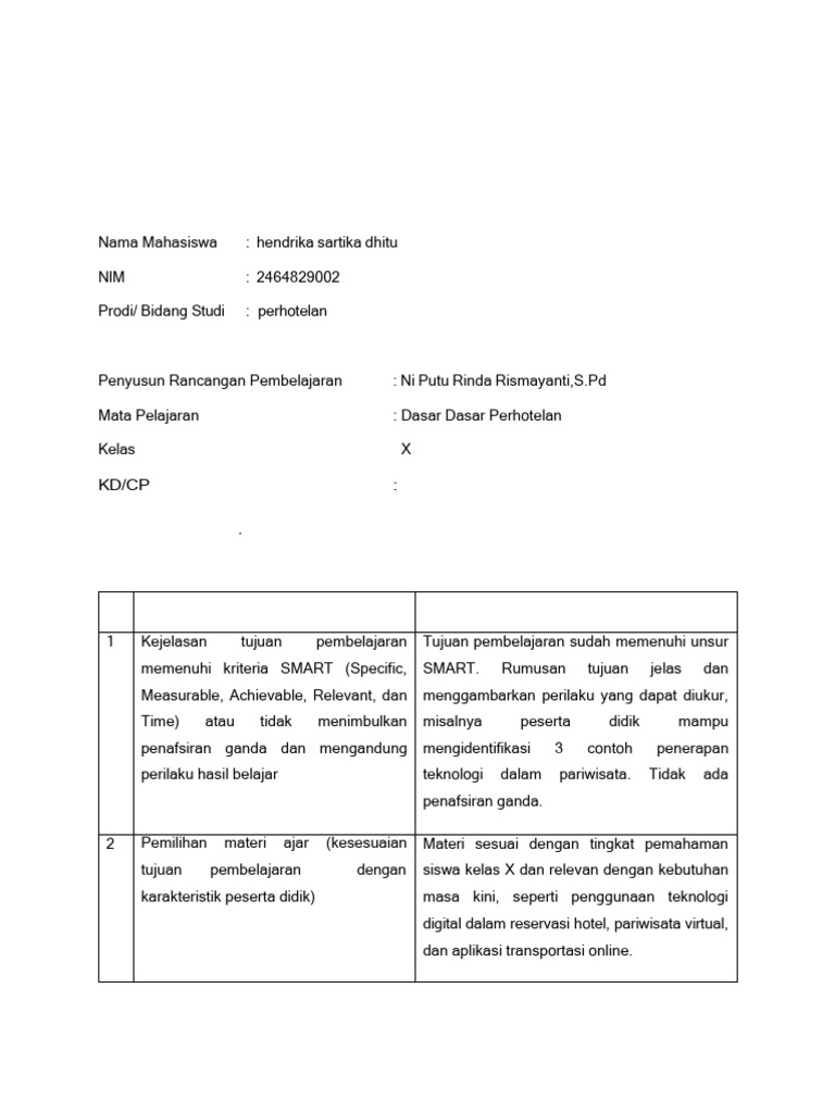 Format Lembar Observasi Rancangan Pembelajaran Teknologi d2p (1) TTD ...