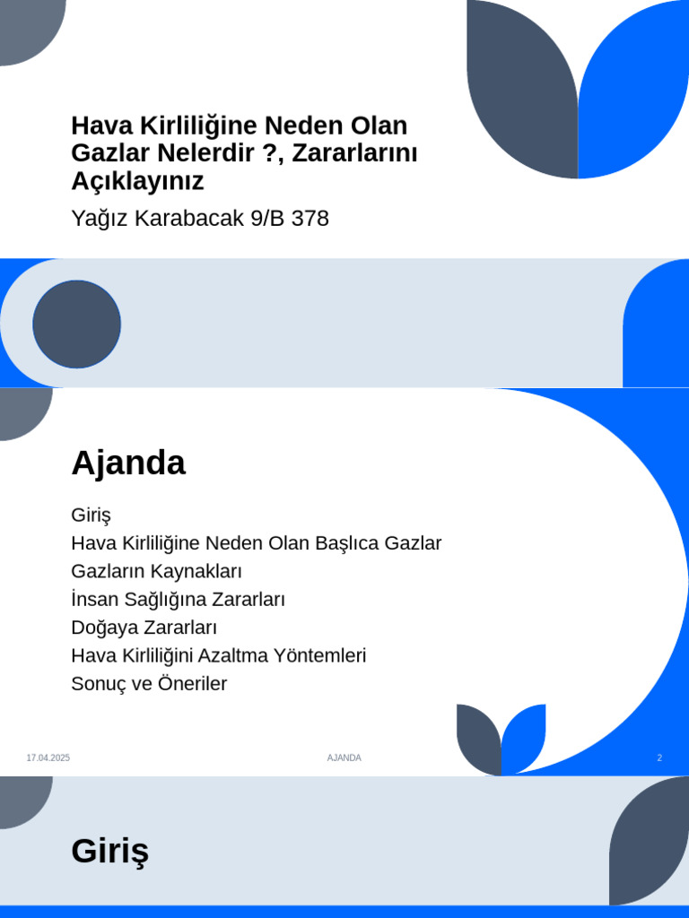 Hava Kirliliğine Neden Olan Gazlar Nelerdir | PDF