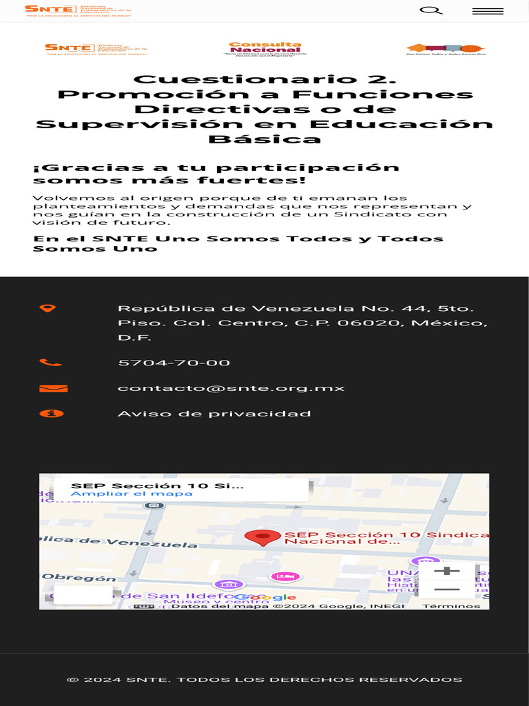 Promoción A Funciones Directivas o de Supervisión Educación Básica - SNTE | PDF