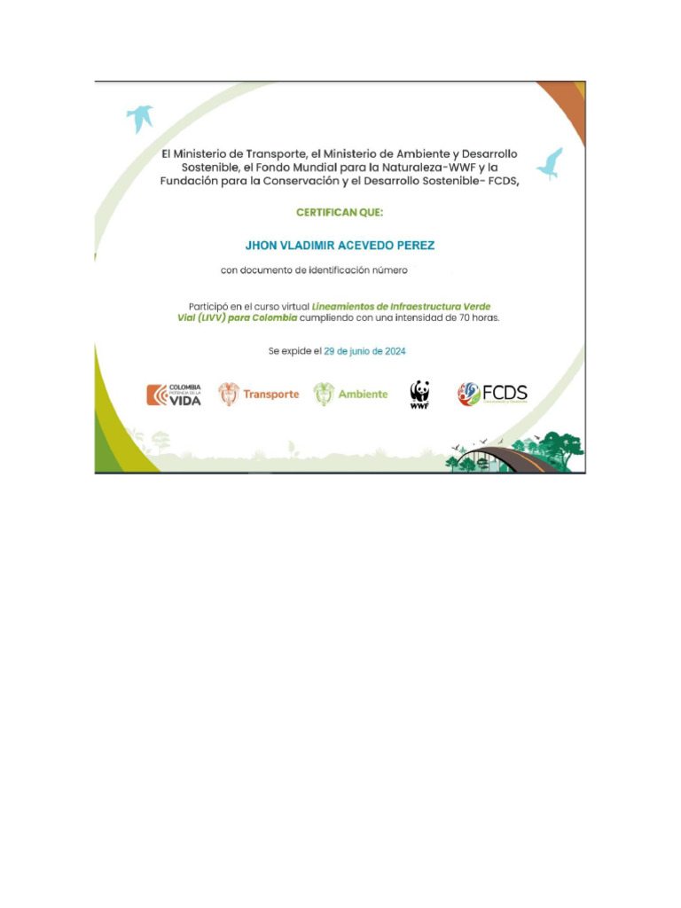 Ejemplo Evidencia Livv Invias | PDF