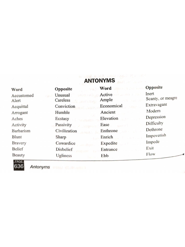 Antonyms | PDF