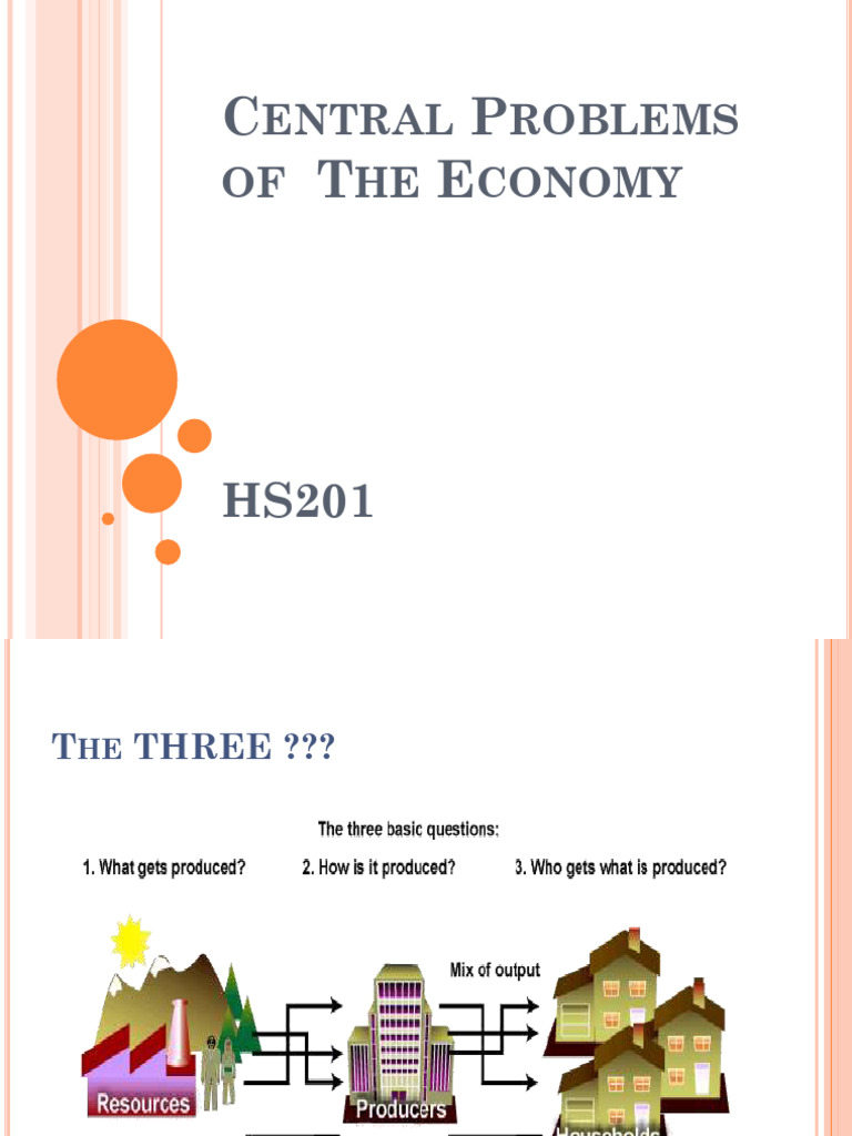 Central Problems of The Economy | PDF