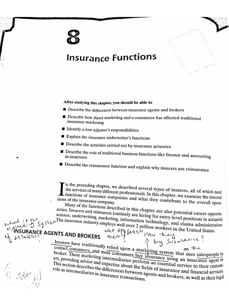 Insurance Functions | PDF