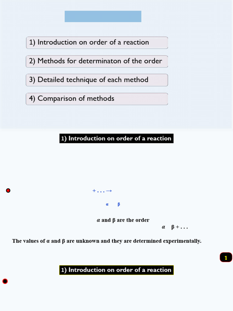 Order Determination Presentation | PDF | Chemical Kinetics | Chemical ...