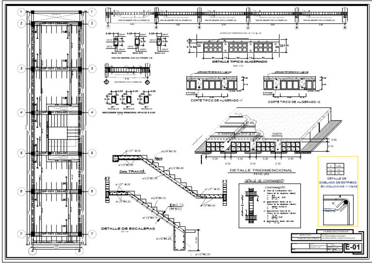 E1 Plano de Losa Aligerada | PDF