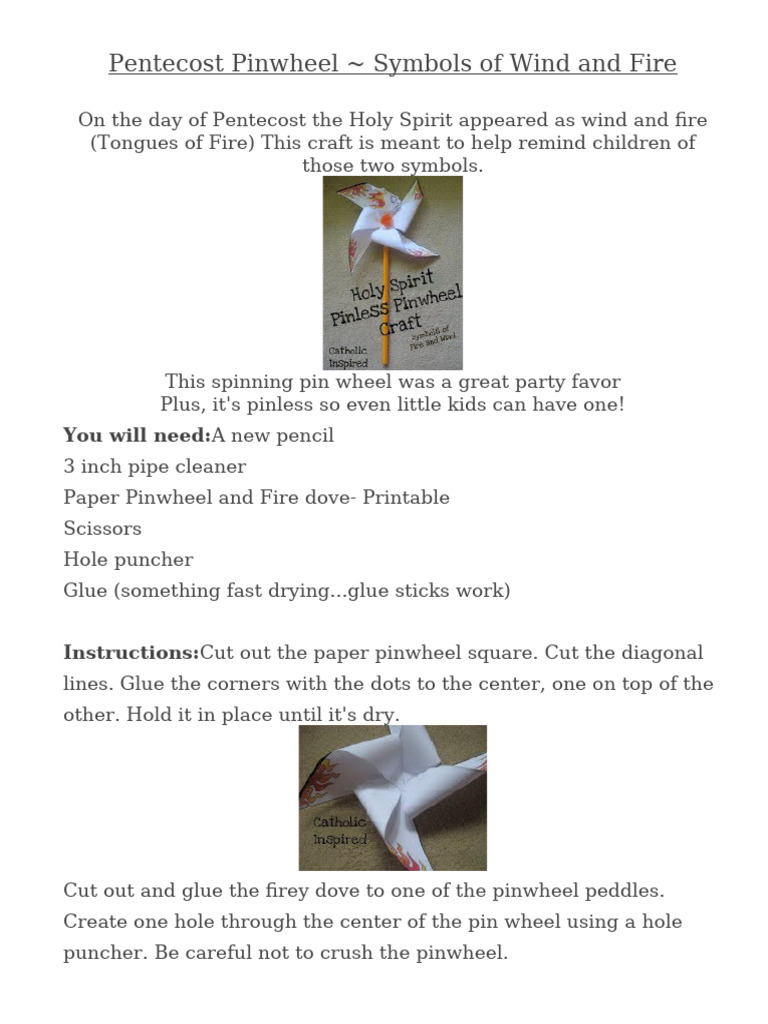 Pentecost Pinwheel | PDF