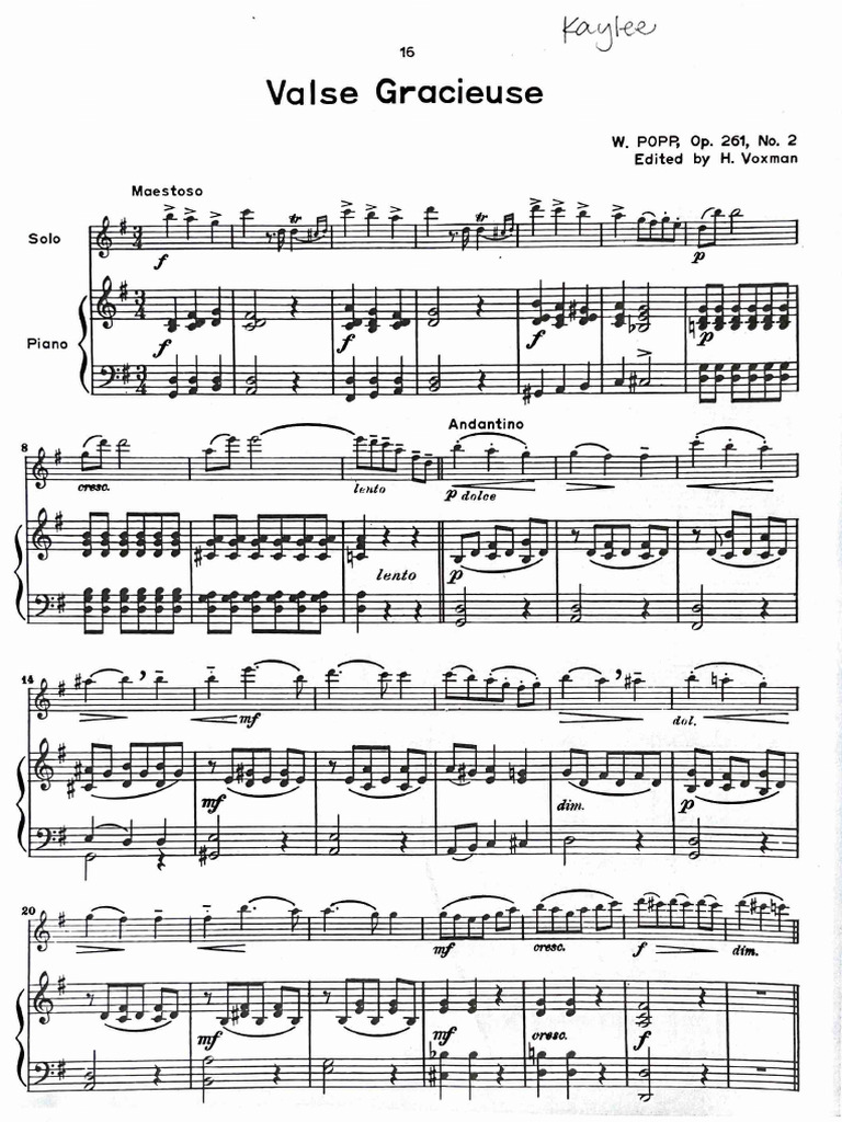 Valse Gracieuse - Popp | PDF