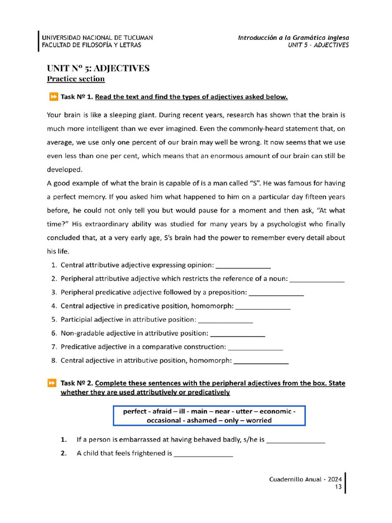 Practice Adjectiv | PDF