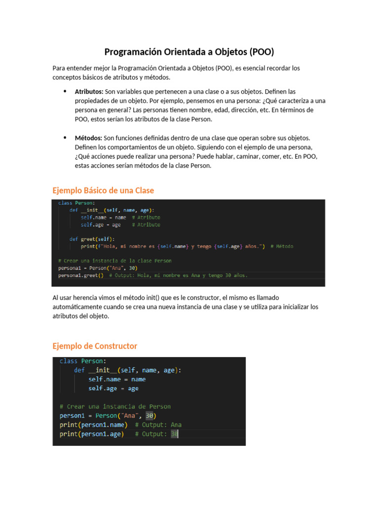 Fundamentos de Programación Orientada a Objetos | PDF | Objeto ...