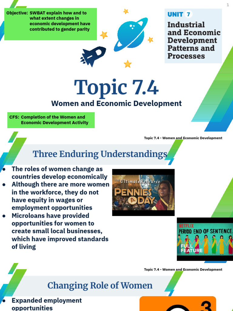 Topic 7.4 - Women and Economic Development | PDF | Gender Studies ...