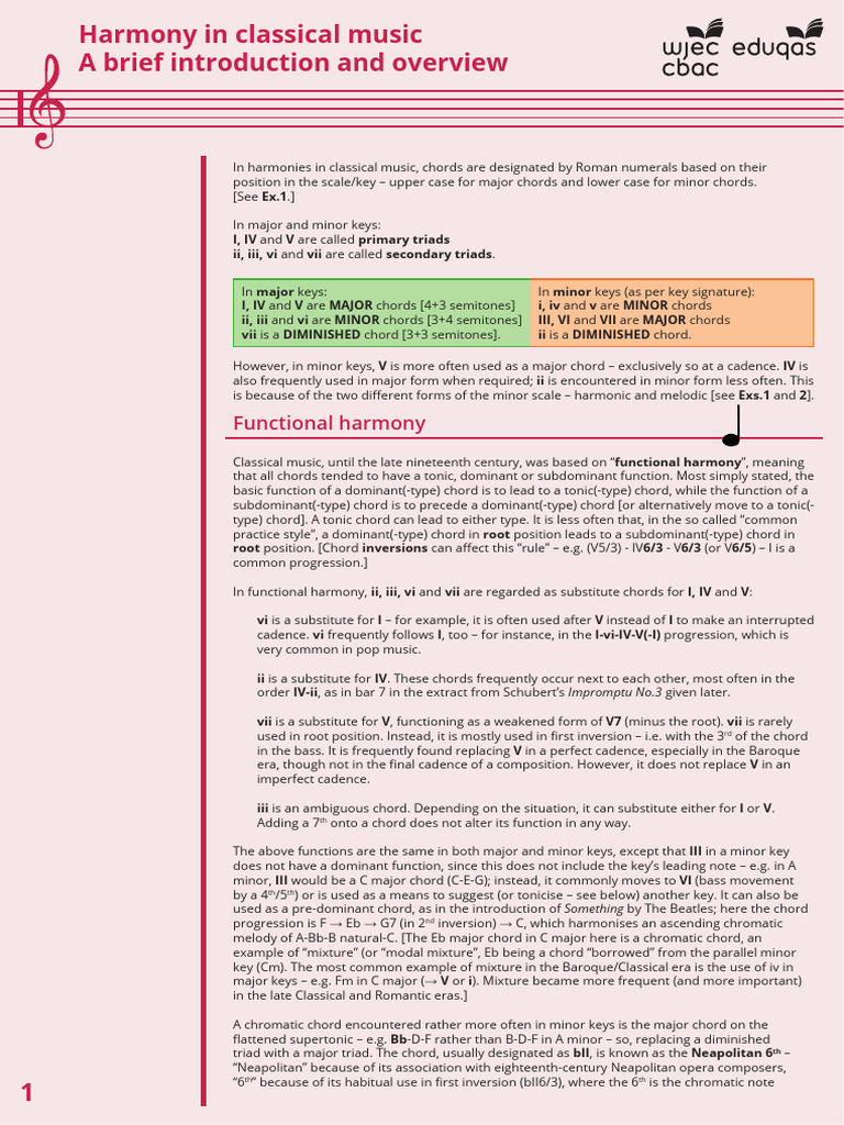 Harmony Introduction and Overview | PDF | Chord (Music) | Harmony
