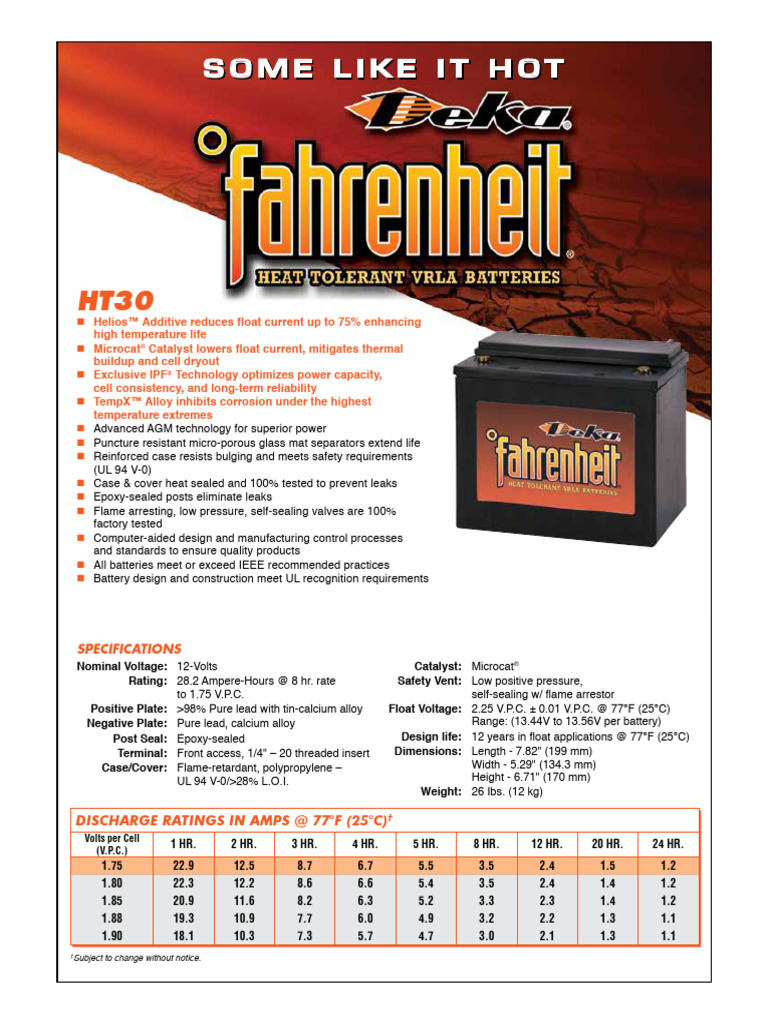 Deka Fahrenheit HT30 2417 ToboaEnergyResourcesLLC | PDF | Electricity ...