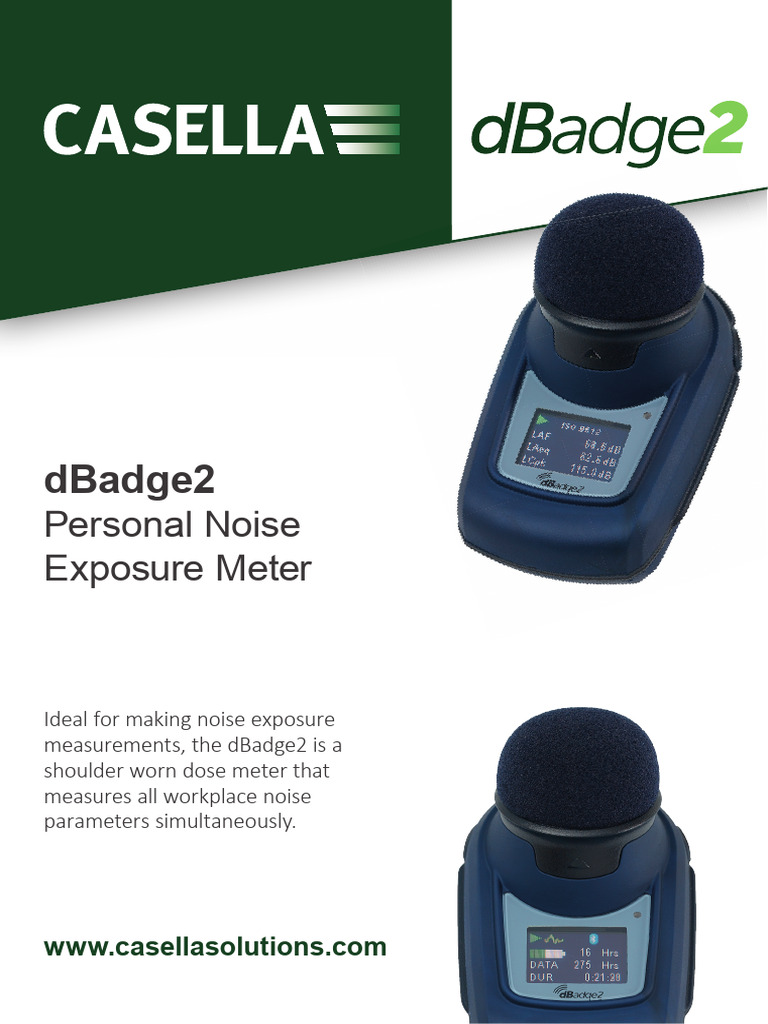 dBadge2 Personal Noise Dosimeter | PDF | Computing