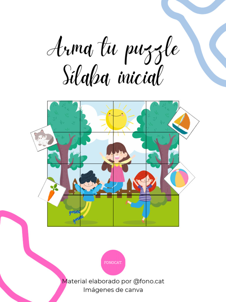 Puzzle de sílabas para imprimir | PDF
