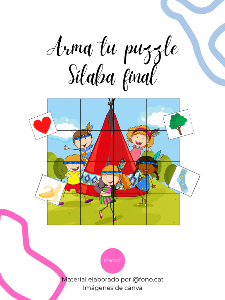 Puzzle de sílabas para imprimir y jugar | PDF