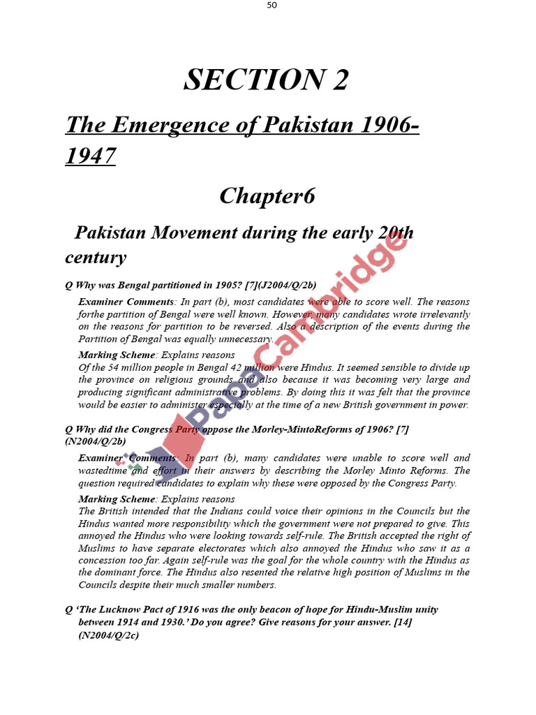 Pakistan Movement: Key Events 1906-1947 | PDF | British Raj | Partition ...