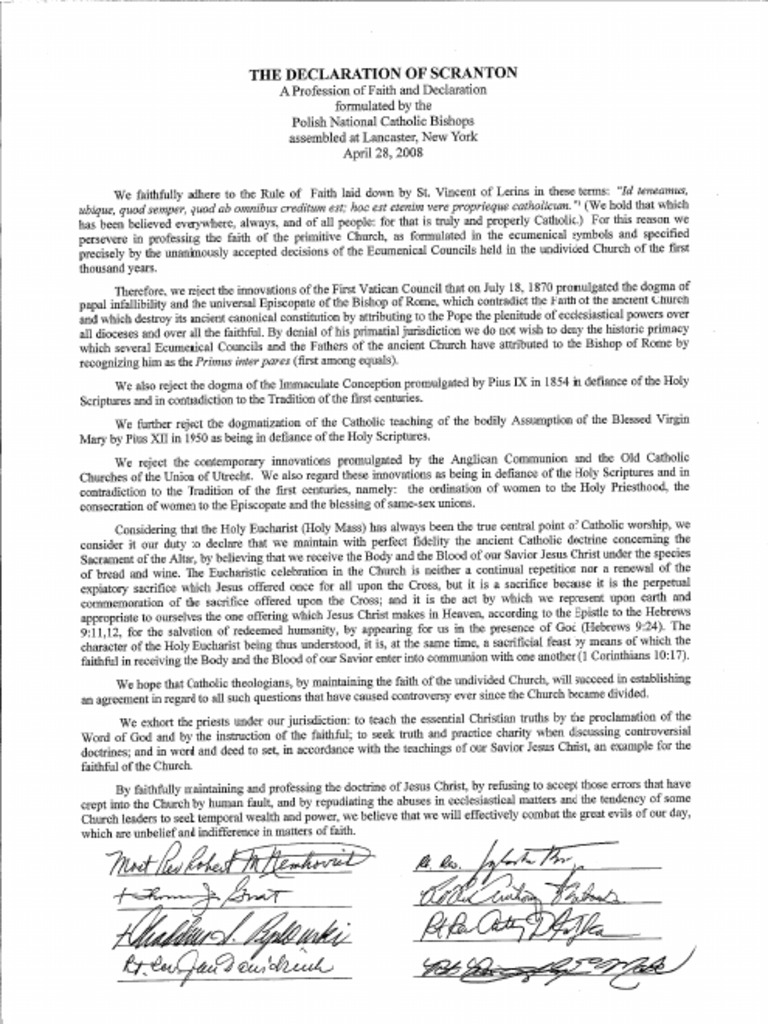Declaration of Scranton | PDF