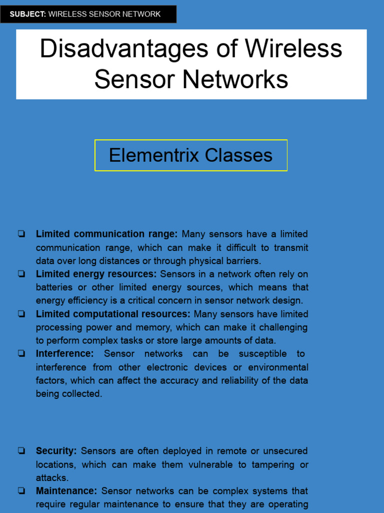 5 Disadvantages-of-Wireless-Sensor-Networks | PDF