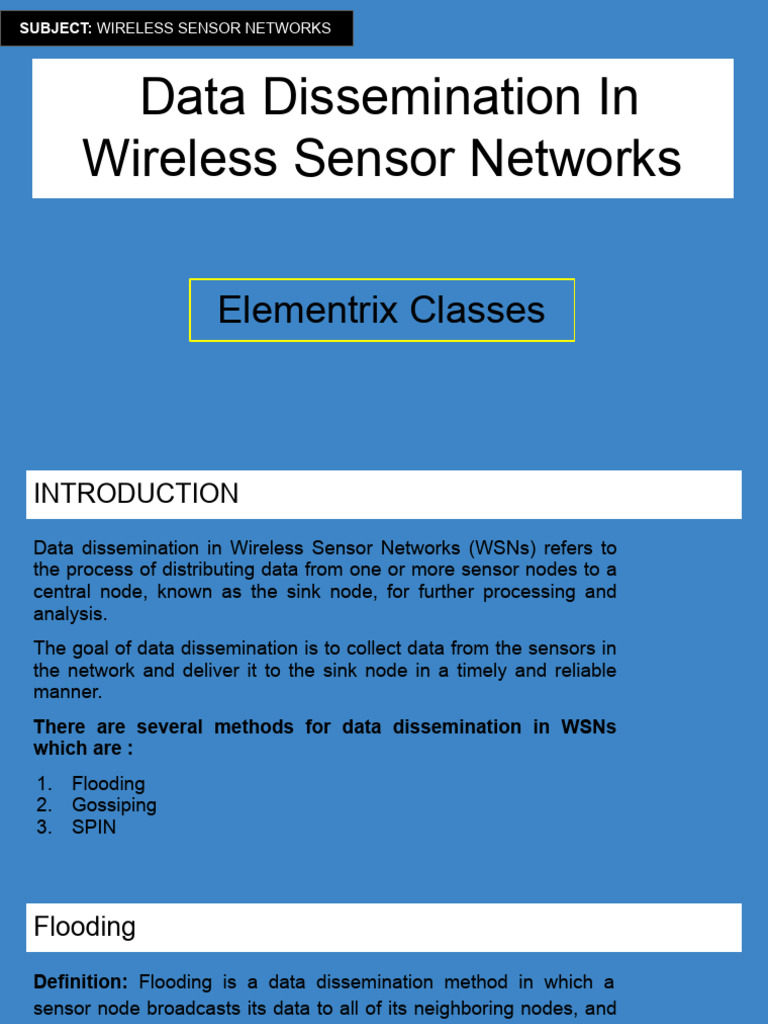 21 Data Dissemination In Wireless Sensor Networks Pdf Wireless Sensor Network Information