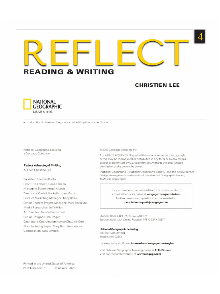 Reflect Reading Writing 4 Book | PDF
