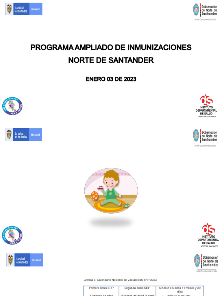 Presentacion Esquema Pai 2023 | PDF | Vacunas | Salud infantil
