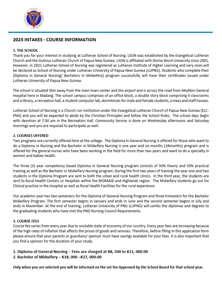 2022 Intakes Course Information | PDF | Health Care