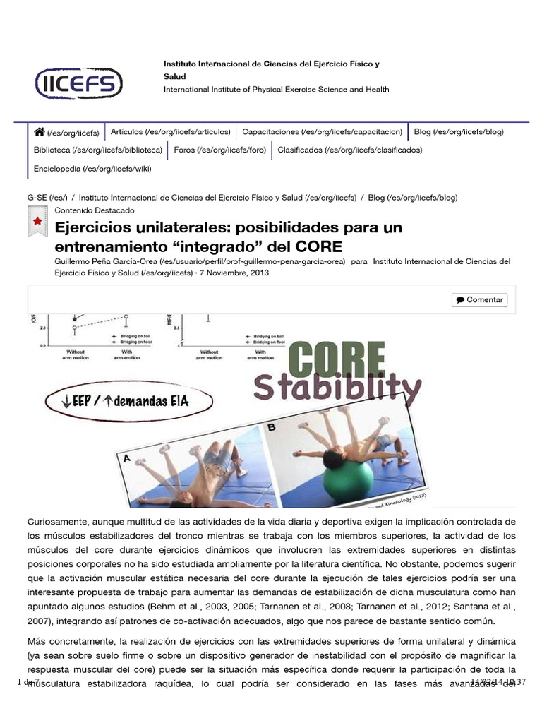 Ejercicios Unilaterales para el CORE | PDF | Hombro | Músculo