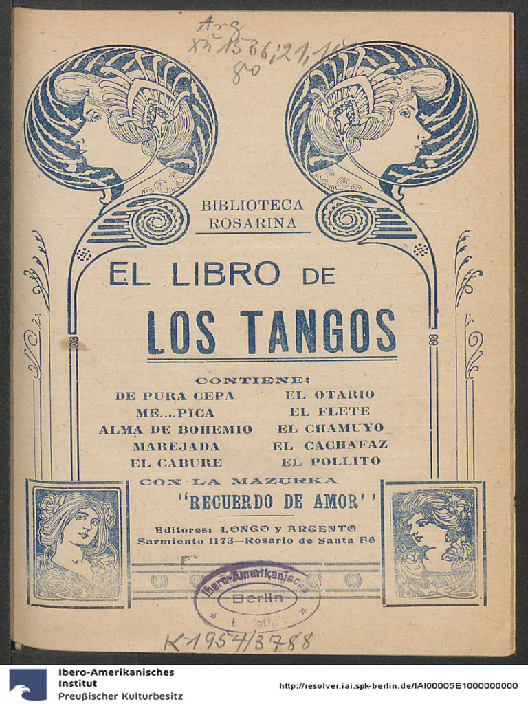 El Libro de Los Tangos Biblioteca Rosarina | PDF