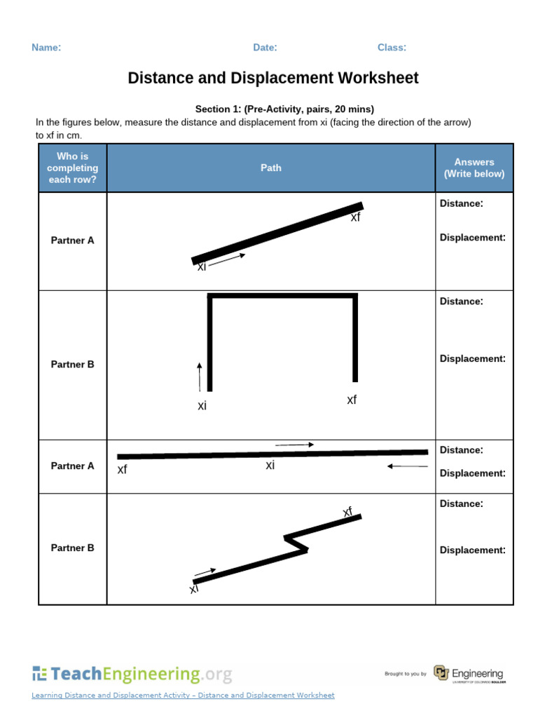 distance-displacement-worksheet | PDF