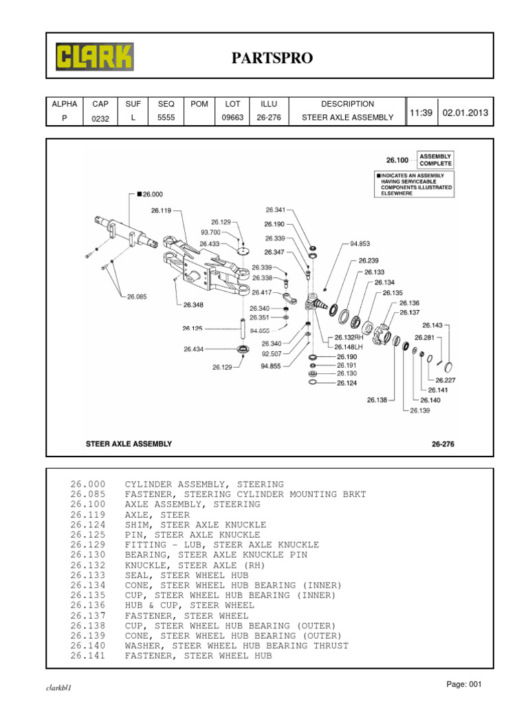 Clark C20-33L Eixo Moderno FIGURA | PDF | Axle | Vehicle Parts