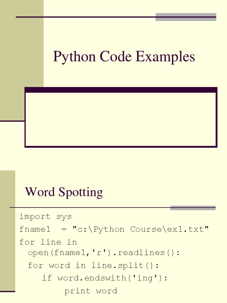 Python Code Examples | PDF | Proxy Server | Hypertext Transfer Protocol