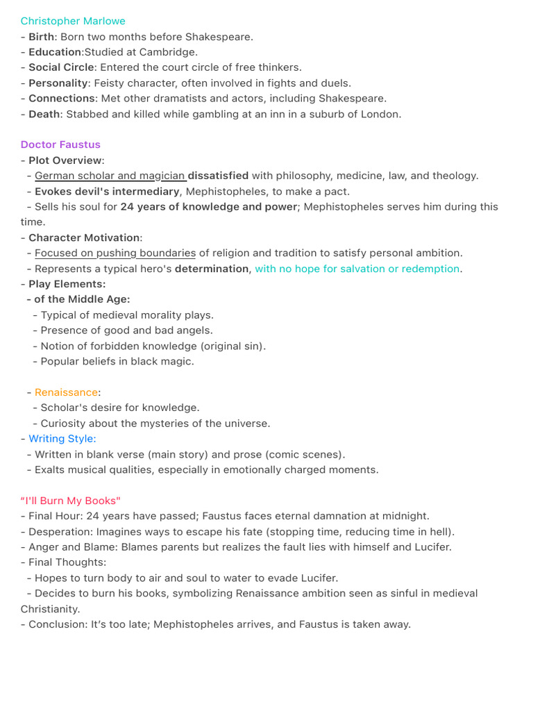 Christopher Marlowe | PDF