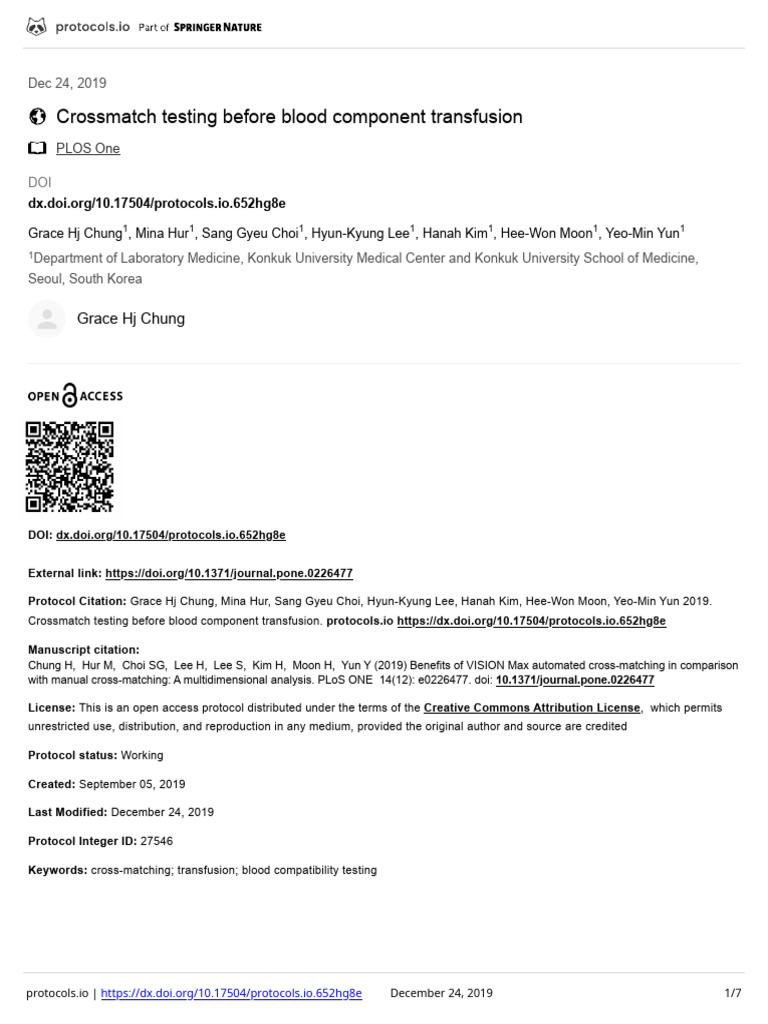 crossmatch-testing-before-blood-component-transfus-652hg8e | PDF ...